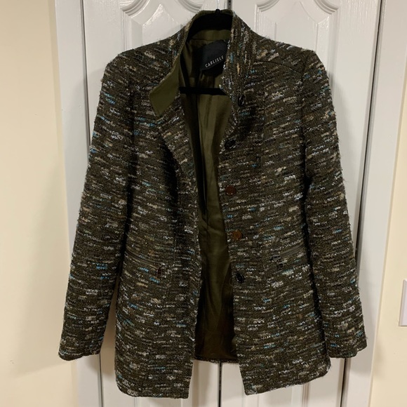 Carlisle | Jackets & Coats | Carlisle Green Tweed Jacket And Skirt Set ...